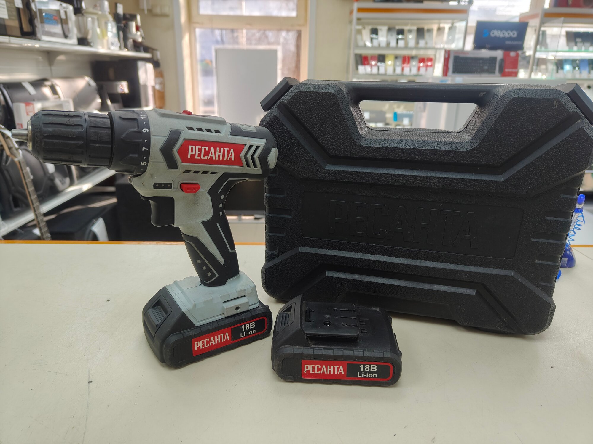 Шуруповерт Ресанта ДА-18-2ЛК Б/У