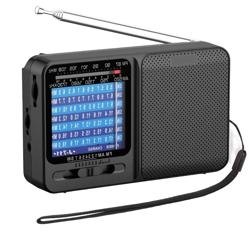 Портативное AM/ FM / SW-радио с возможностью двойного питания и аккумулятором емкостью 1200 мАч Точный Чип Улучшает прием