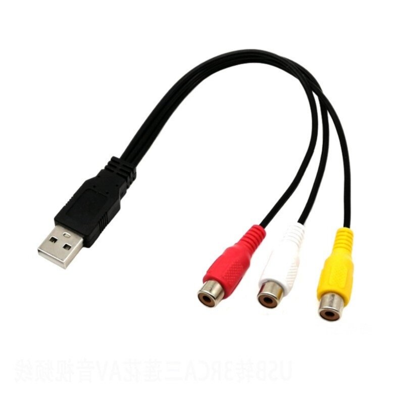 USB к шине 3RCA AV аудиокабель 3rca