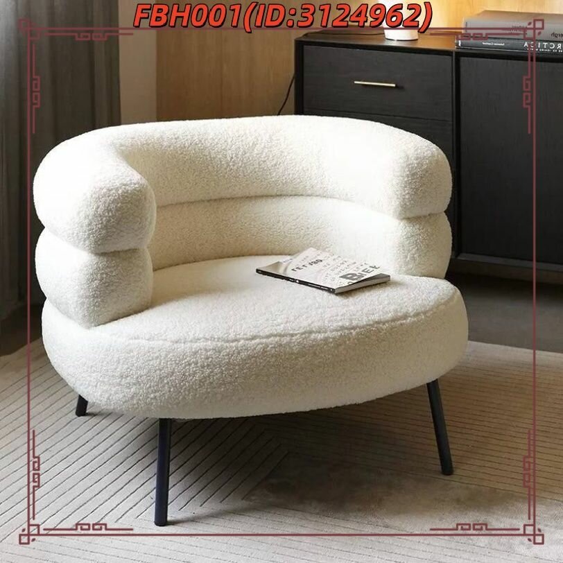 Эксклюзивное кресло lounge middle interio в оттенке айвори