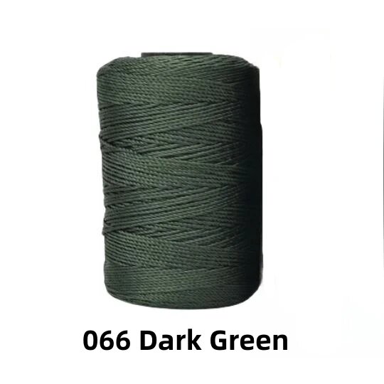 Пряжа полипропиленовая, темно-зеленый (066 Dark Green), 1,5 мм, 200 м