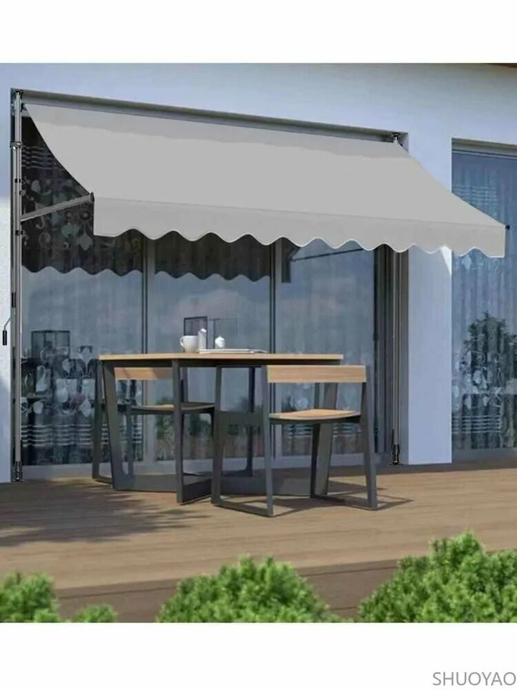 Складной и выдвижной Маркиза локтевая, Локтевой тент для террас и балконов, 2/2,5/3/3,5/4x1,2 м (ширина x выдвижение)