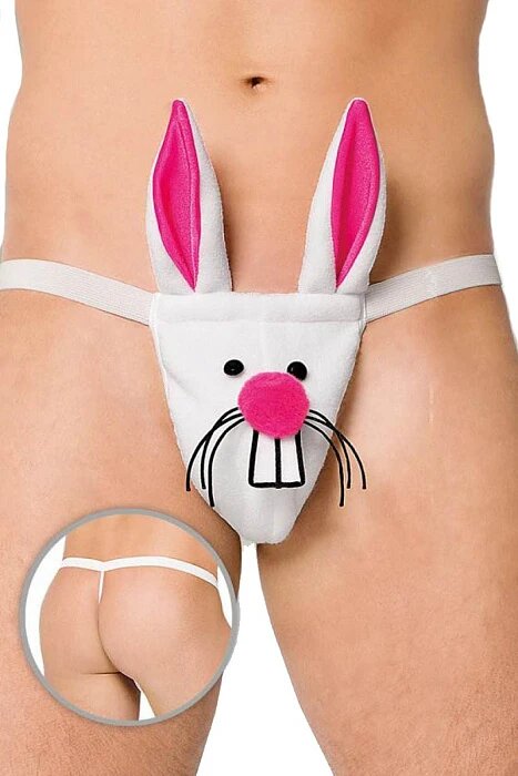 Стринги Softline "Зайчик", из полиэстера и эластана, с декоративными элементами