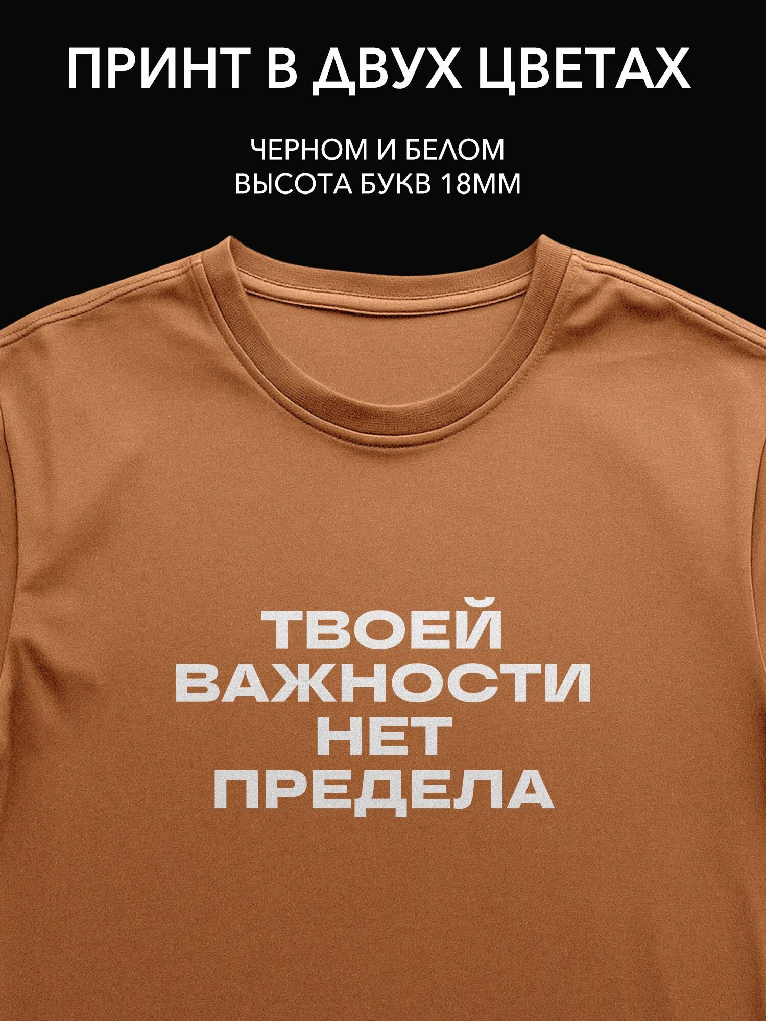 Термопринт надпись "Твоей важности нет предела" на одежду для брата уникальный текстовый принт для подарка на праздник.