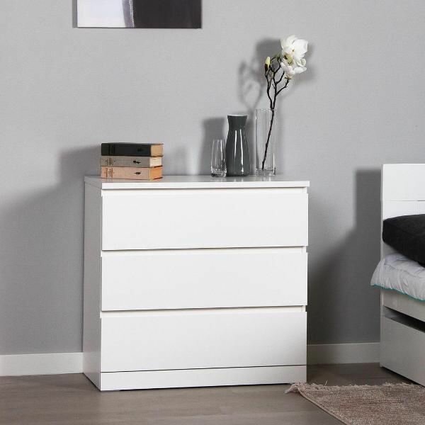 Комод Гуд Лакк Варма 3 80х77х40 белый