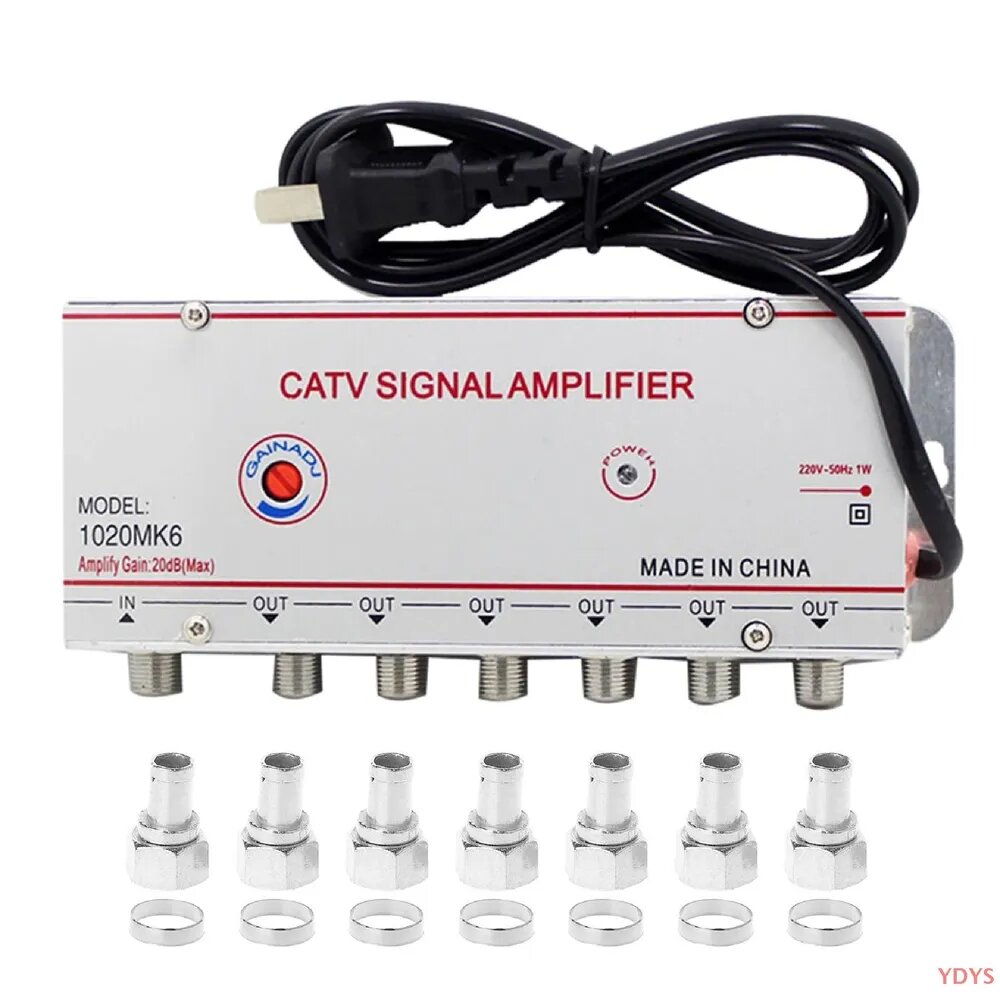6-канальный 20-ДБ антенный усилитель сигнала Booster Splitter для Digtal TV Box YDYS