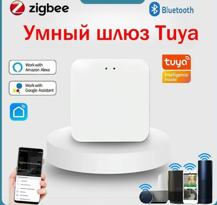 Умный хаб. С Алисой(через Smart Life). Шлюз, мост. Zigbee+WI FI+BLE+SigMesh. TYUA. С обновлением!
