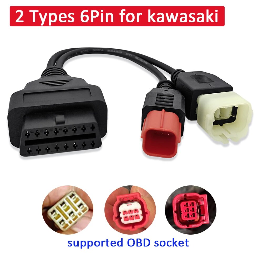 Адаптер OBD Kawasaki 6pin 2-IN-1