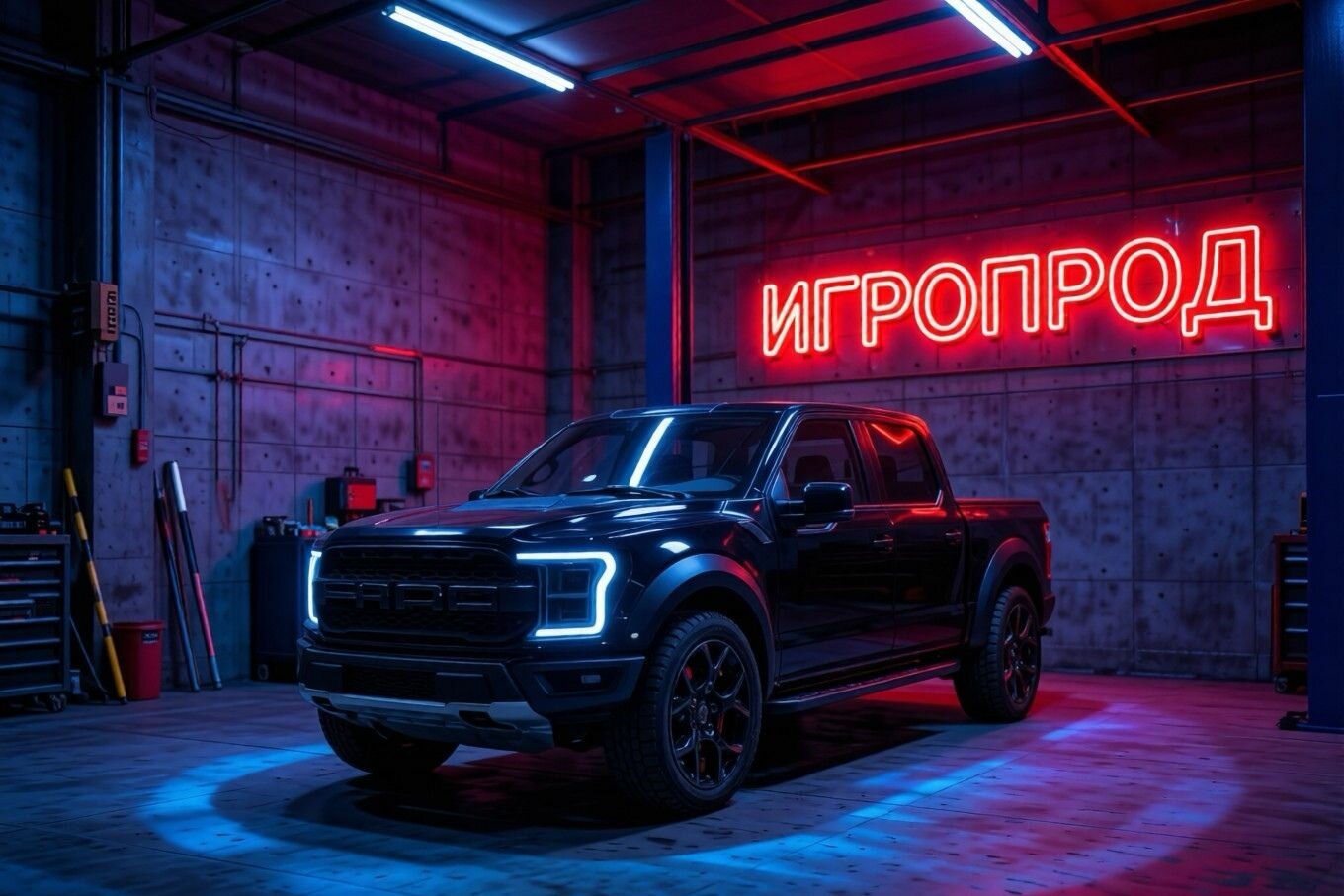 Металлическая машина для мальчика Форд Раптор 1:24 инерционная