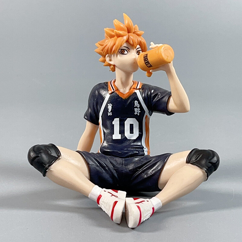 Аниме-фигурка Хинаты Шою из Haikyu! в позе питья воды, 15 см, коллекционная модель для стола, украшение для фанатов