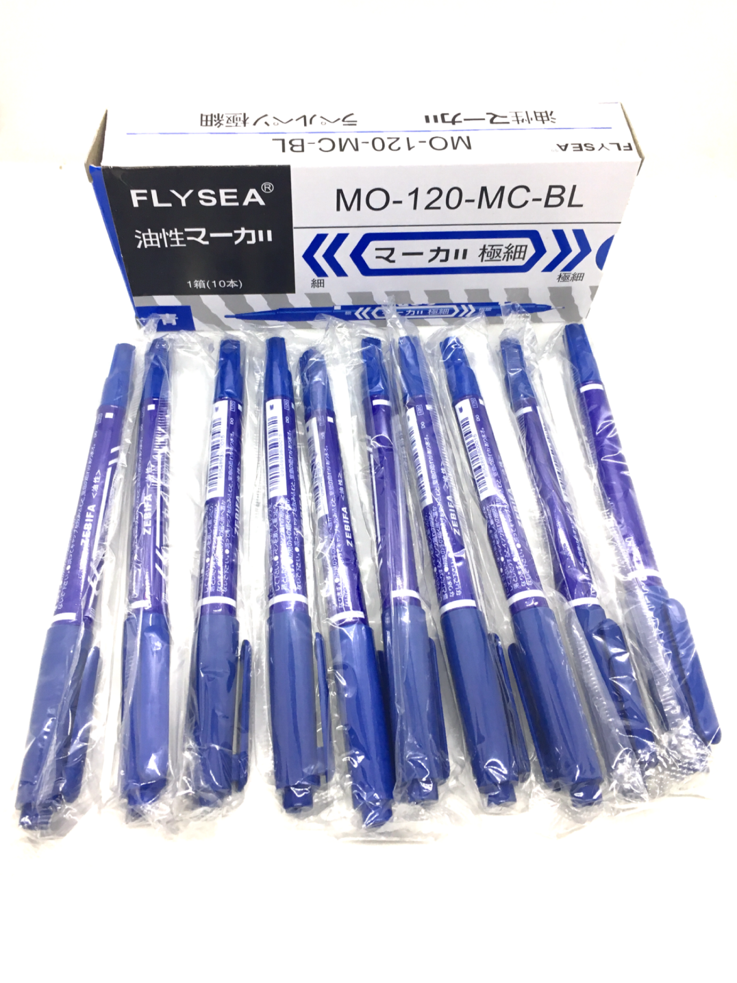 Маркер строительный Flysea SKRAB 27056, синий, двухсторонний, 10 шт