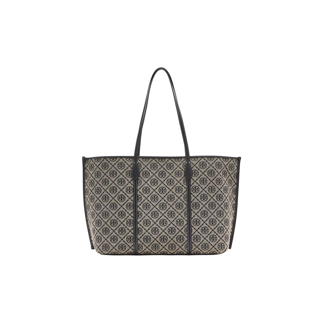 Сумка Tory Burch T Monogram, фактура тиснение, синий — фото 1