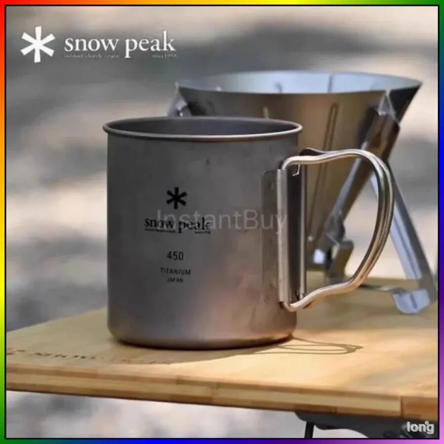 Однослойный титановый стакан SNOWPEAK идеальный выбор для путешествий и пикников