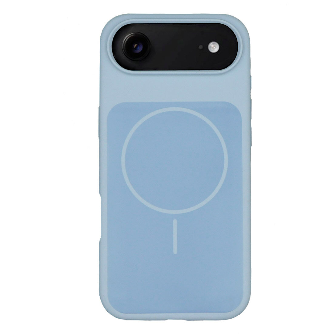 Чехол-накладка для iPhone 17 Air, Silicon Case, магнитный (MagSafe), с дизайном, без лого, X-CASE, светло-голубой