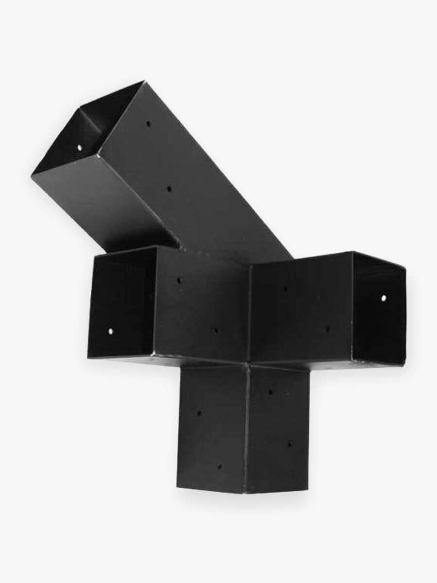 Кронштейн-коннектор четверной стартовый стропильный 30 градусов правый для бруса 100х100 мм