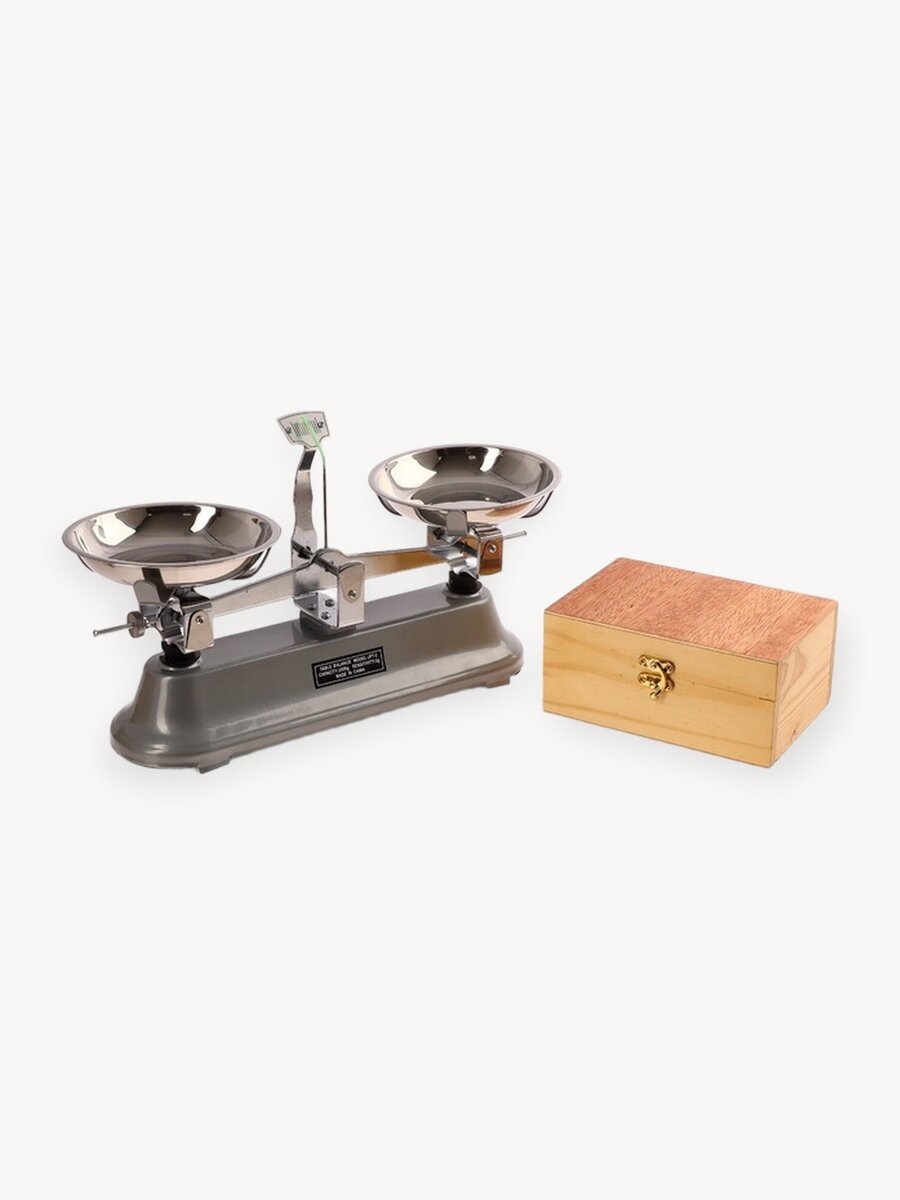 Весы лабораторные Сима-ленд, с набором гирь, настольные, механические, пластик/металл