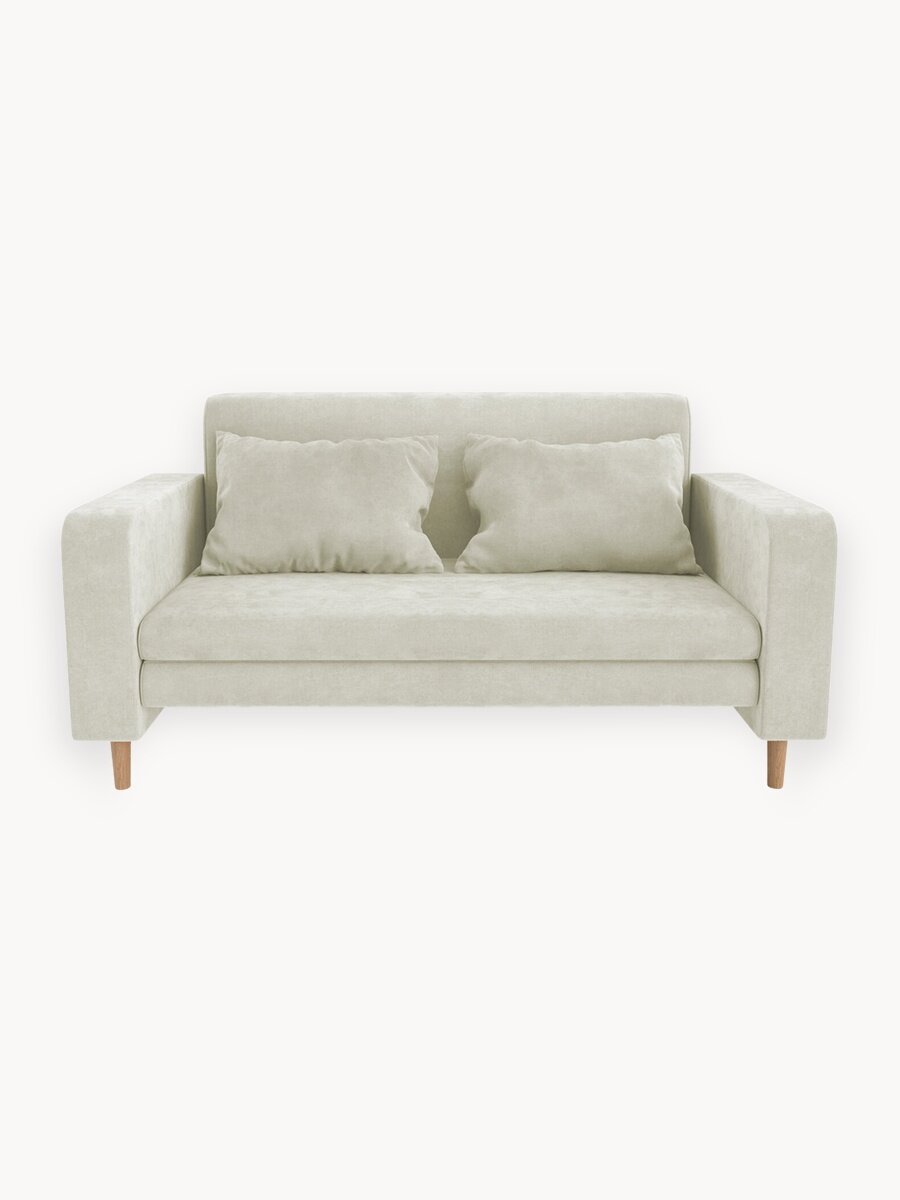 Диван-кровать в спальню, раскладной диван для дома, Корги,120х200, белый (слоновая кость)