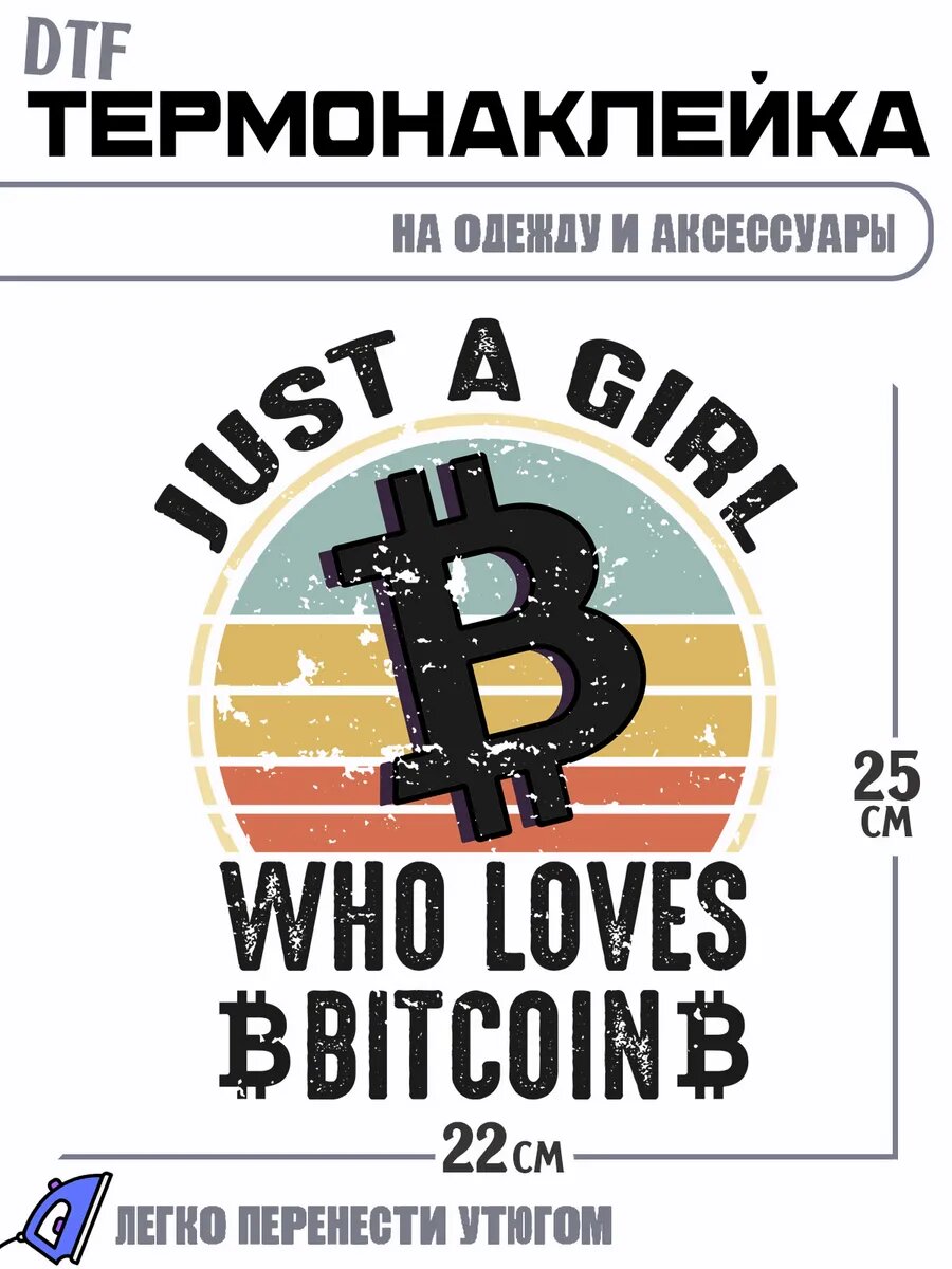 Термонаклейка биткоин