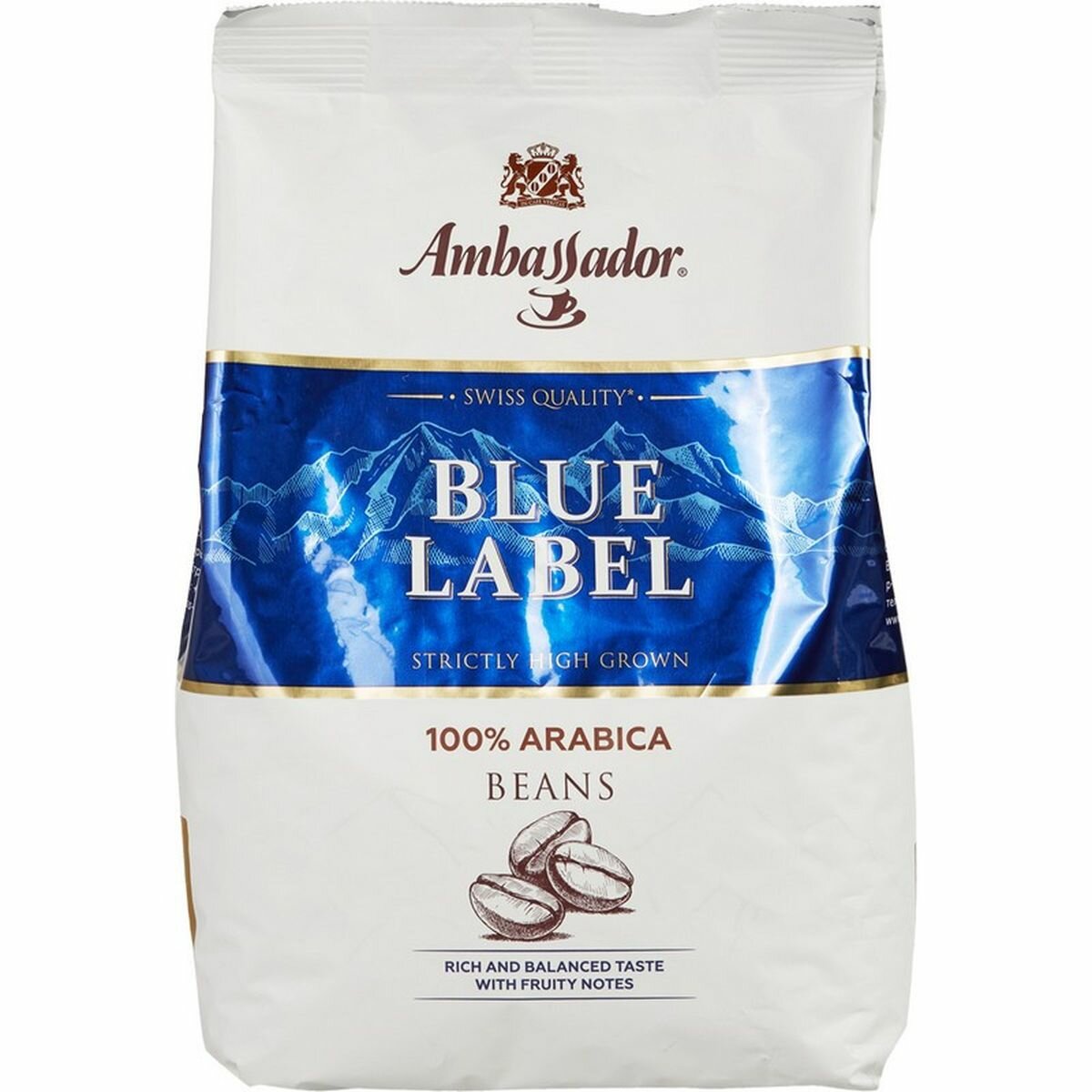 Кофе в зернах Ambassador Blue Label 100% Арабика, 1кг, 6 уп.