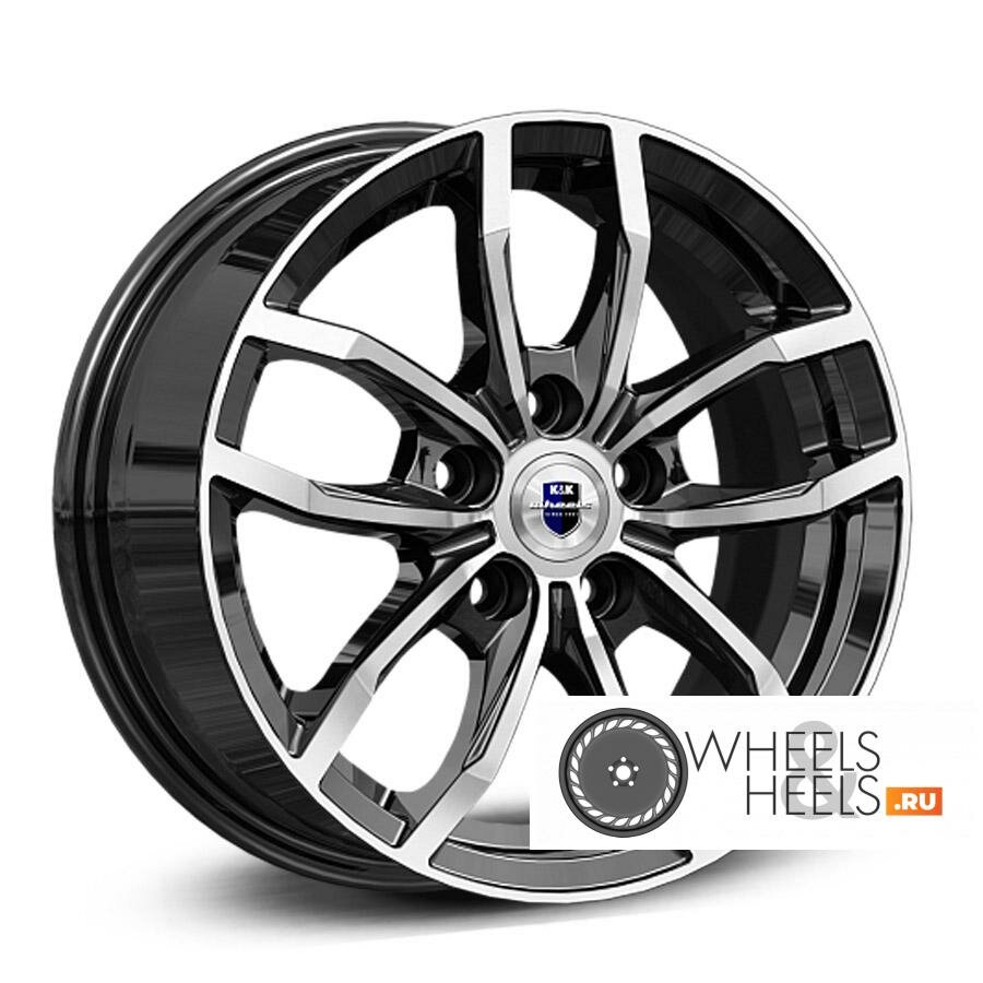 Диск автомобильный литой КиК Фрост 15x6.5 5x108 et50 dia63.35 Черный с полированной лицевой поверхностью
