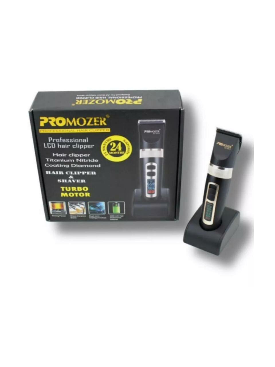 Машинка для стрижки ProMozer MZ-9817, автономная/от сети, 0.2–12мм, керамические и металические лезвия