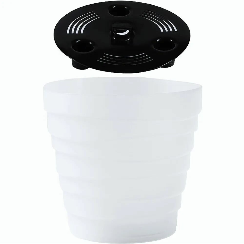 Кашпо ВМС "Бархан" 2,25 л, прозрачное, с дренажной системой