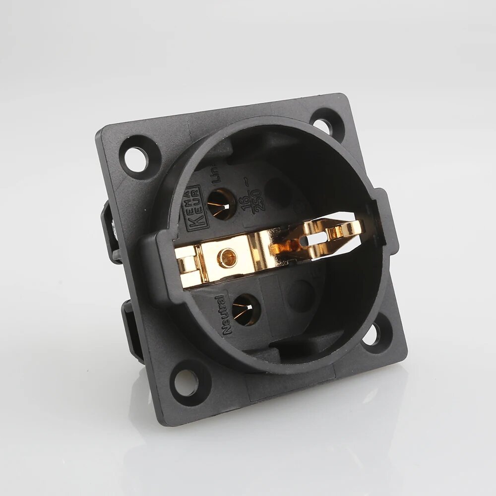 Розетка Audiocrast Schuko AE03G, позолота
