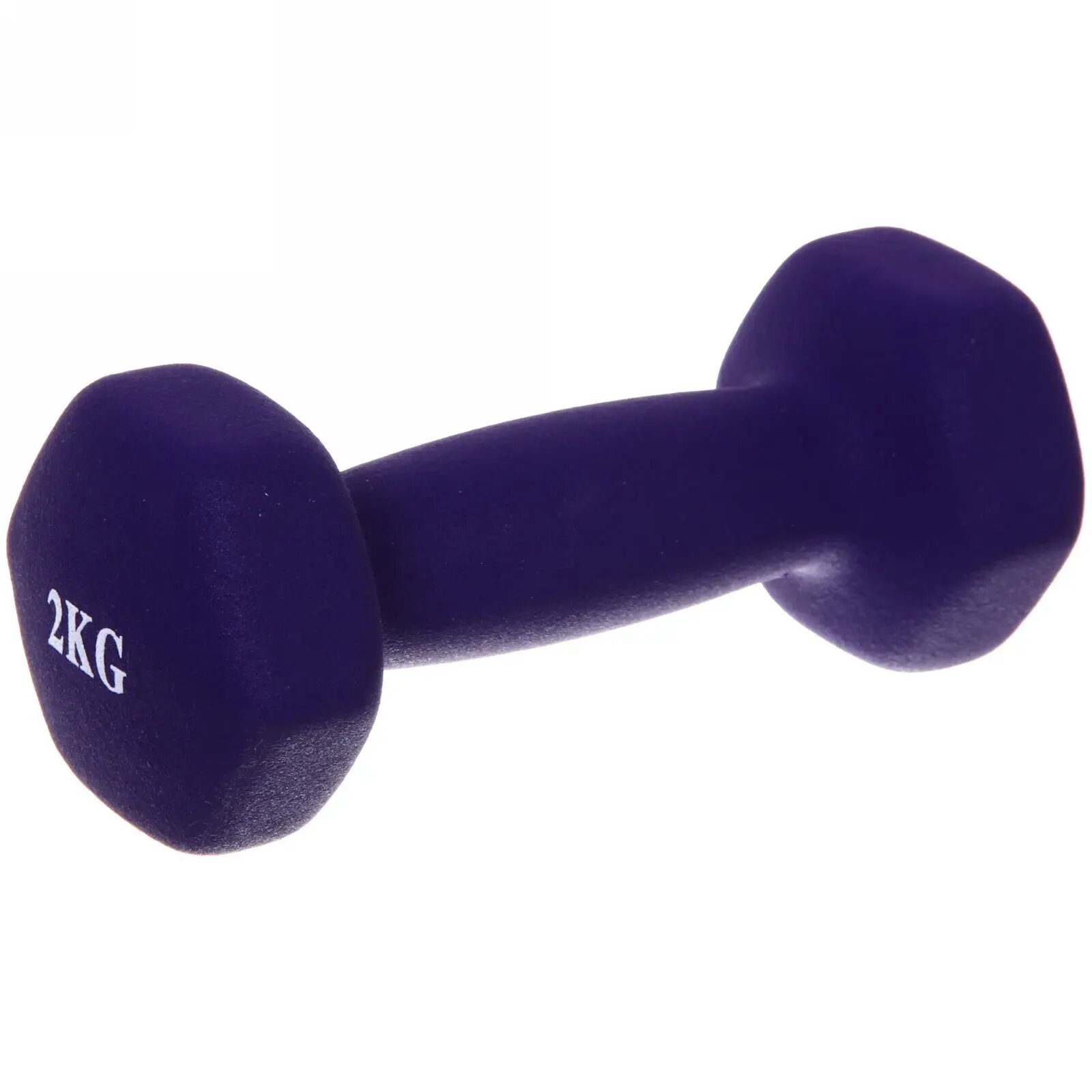Гантель для фитнеса 2,0 кг, фиолетовая, шестиугольная, удобная рукоятка