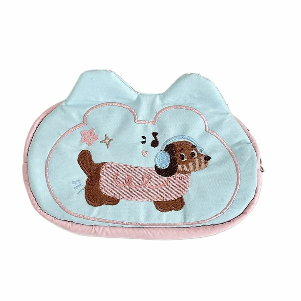 Милый пенал с вышивкой в виде щенка-наушники для собак