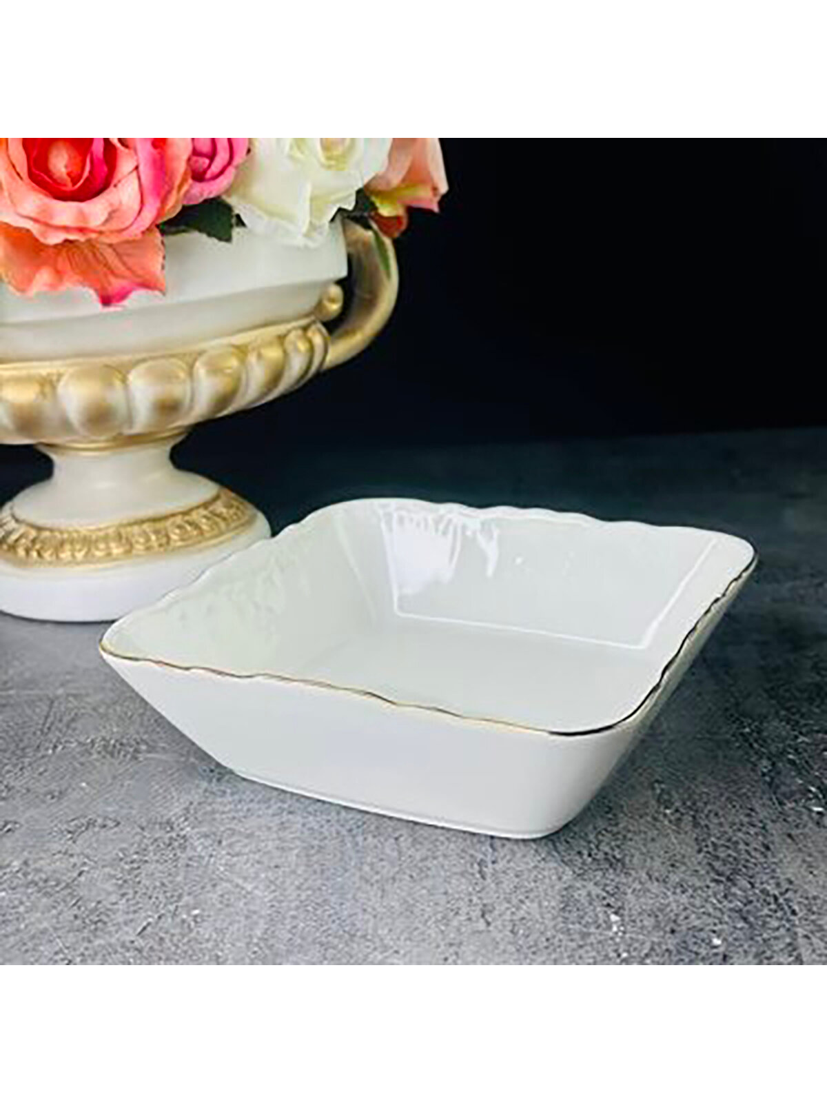 Квадратный салатник 20см MARIA GOLD