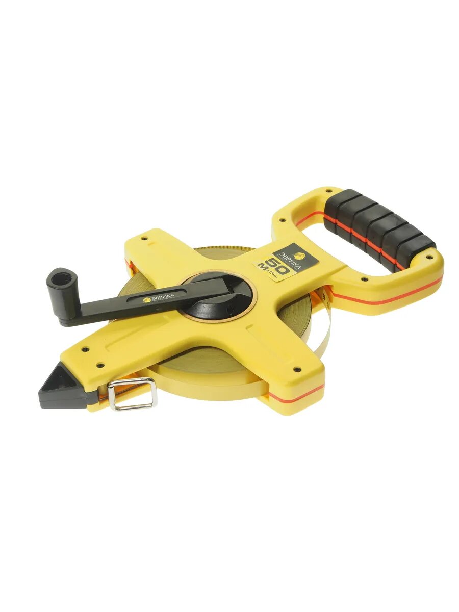 Рулетка 50м геодезическая с ручкой и стальной лентой эврика