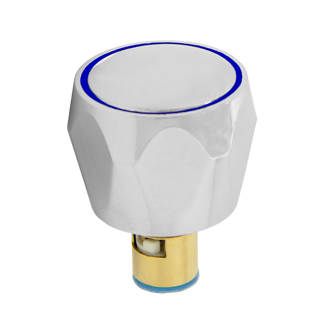 Комплект кран-букса с маховиком ROEGEN R, латунь, пластик, серебристый