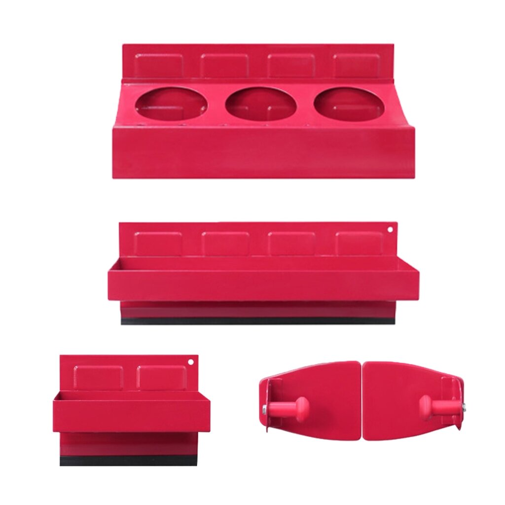 Оснастка для инструментов, Набор аксессуаров для инструментальной тележки: держатель для гаечных ключей, держатель для насадок, держатель для отверток, магнитные инструменты - красный, 1 комплект