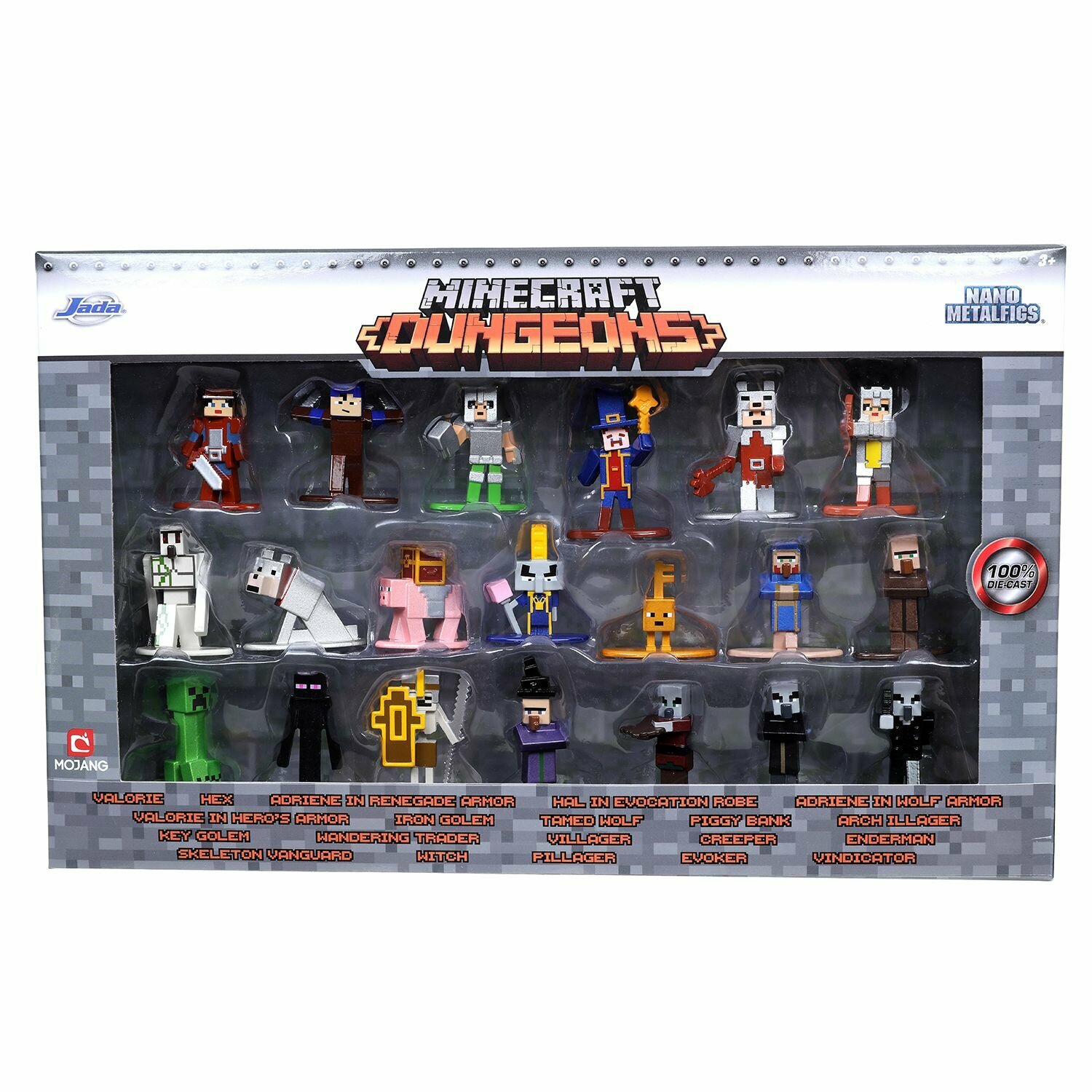 Набор Nano Metalfigs Minecraft wave 4. Minecraft Dungeons