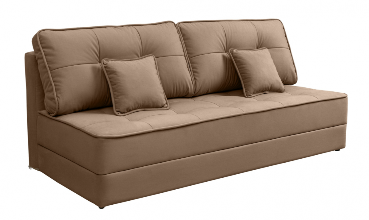 Диван кровать Каймак Б/П велюр ZARA LIGHT BROWN 5