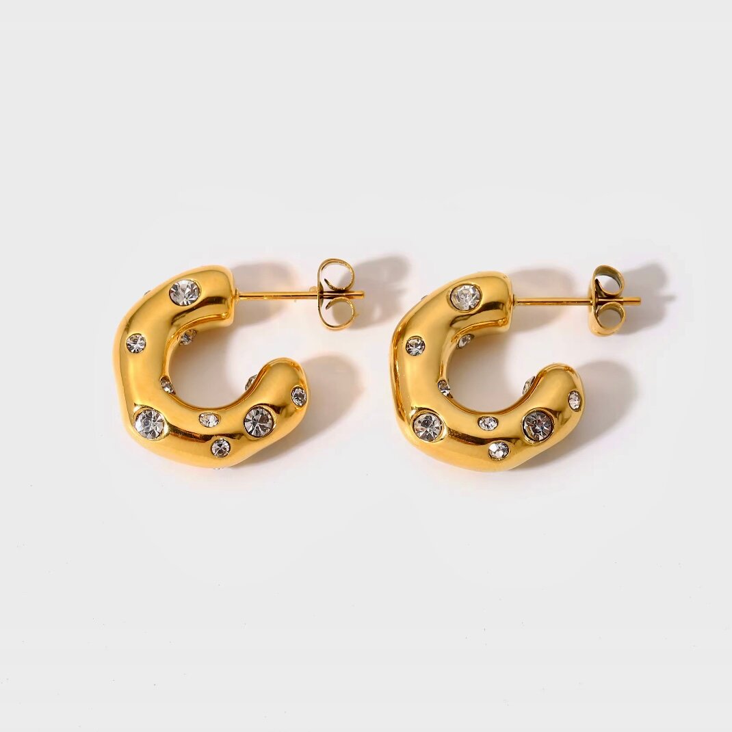 Серьги-трансформеры, циркон