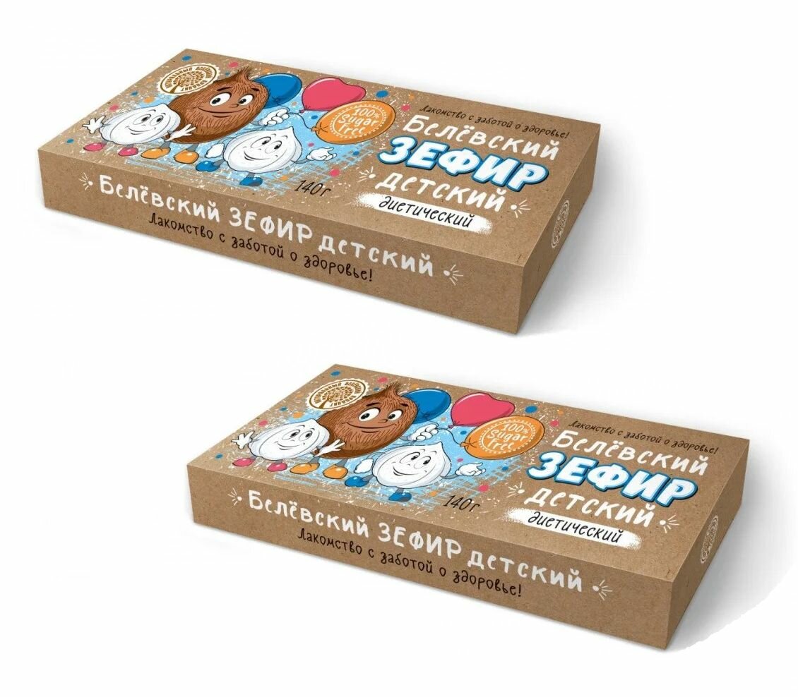 Зефир белевский диетический в кокосовой обсыпке 2шт по 140гр