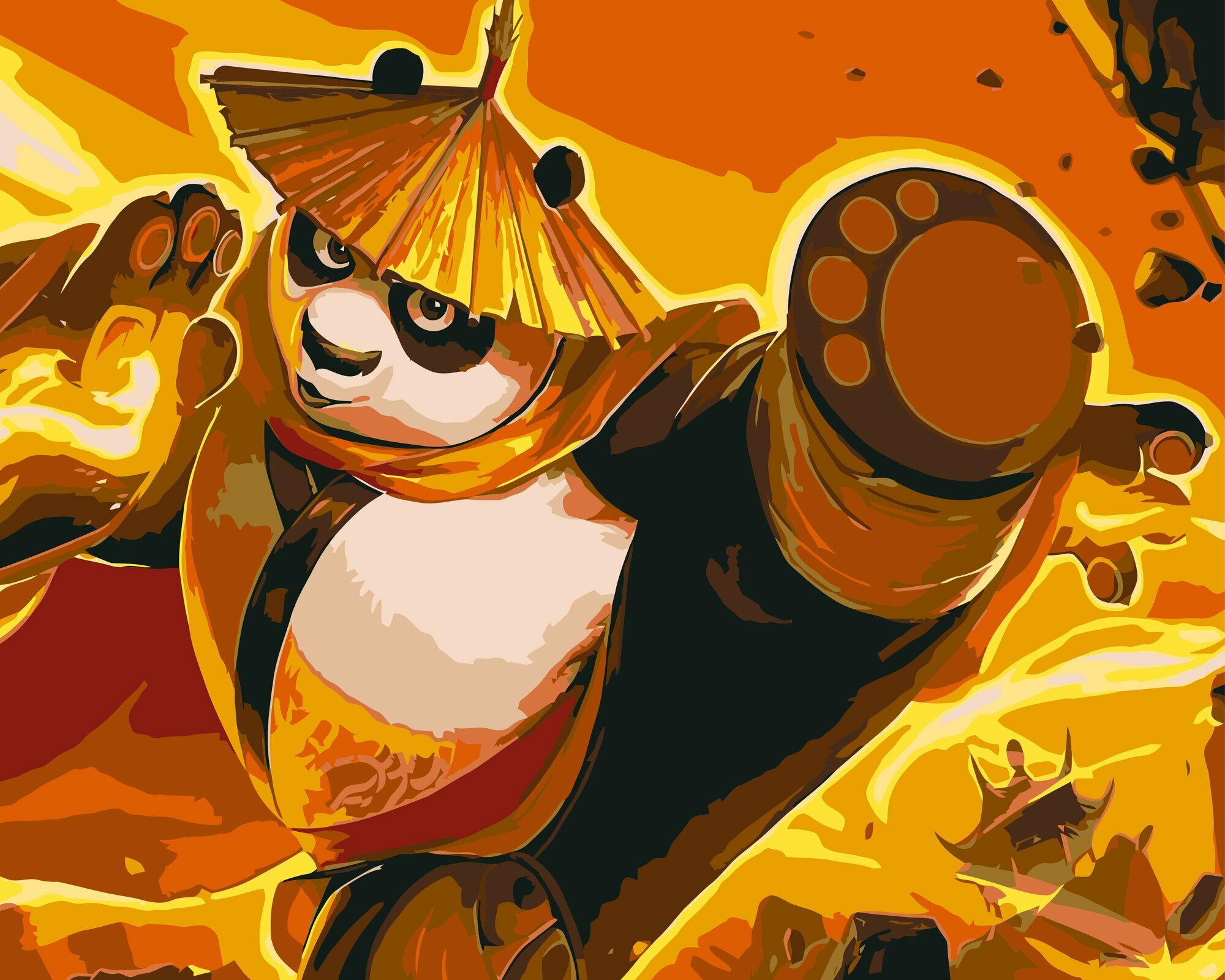 Картина по номерам Y-962 "Мультфильм Кунг-фу Панда. По" 40х50