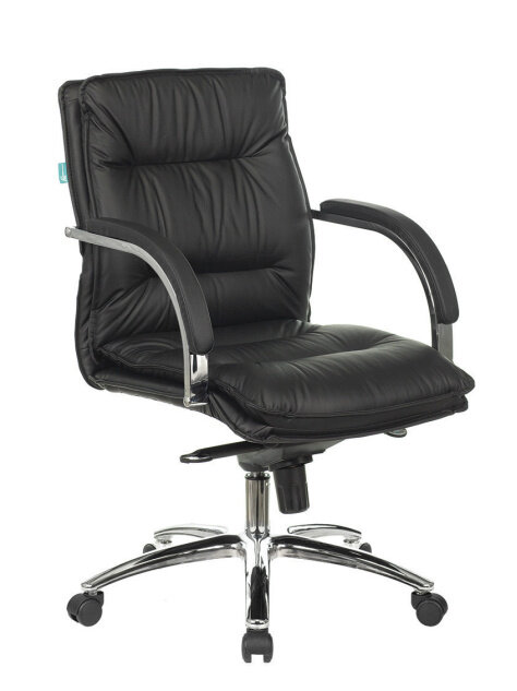 Кресло руководителя Бюрократ T-9927SL-LOW, обивка: кожа, цвет: черный (T-9927SL-LOW/BLACK)