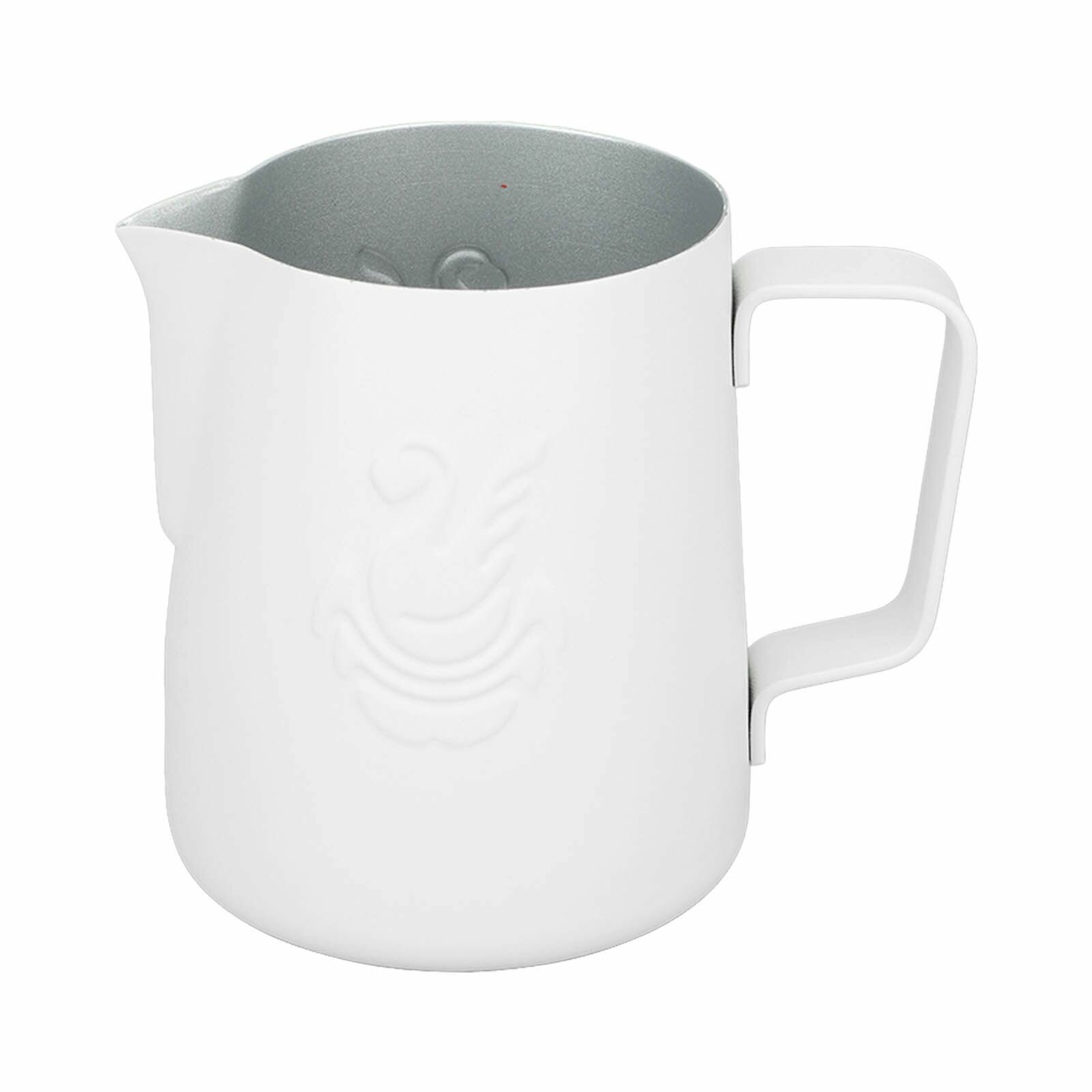 Кувшин для взбивания молока из нержавеющей стали объемом 380 мл с острым носиком, белая чашка для взбивания молока, инструменты бариста для кофе латте-арт