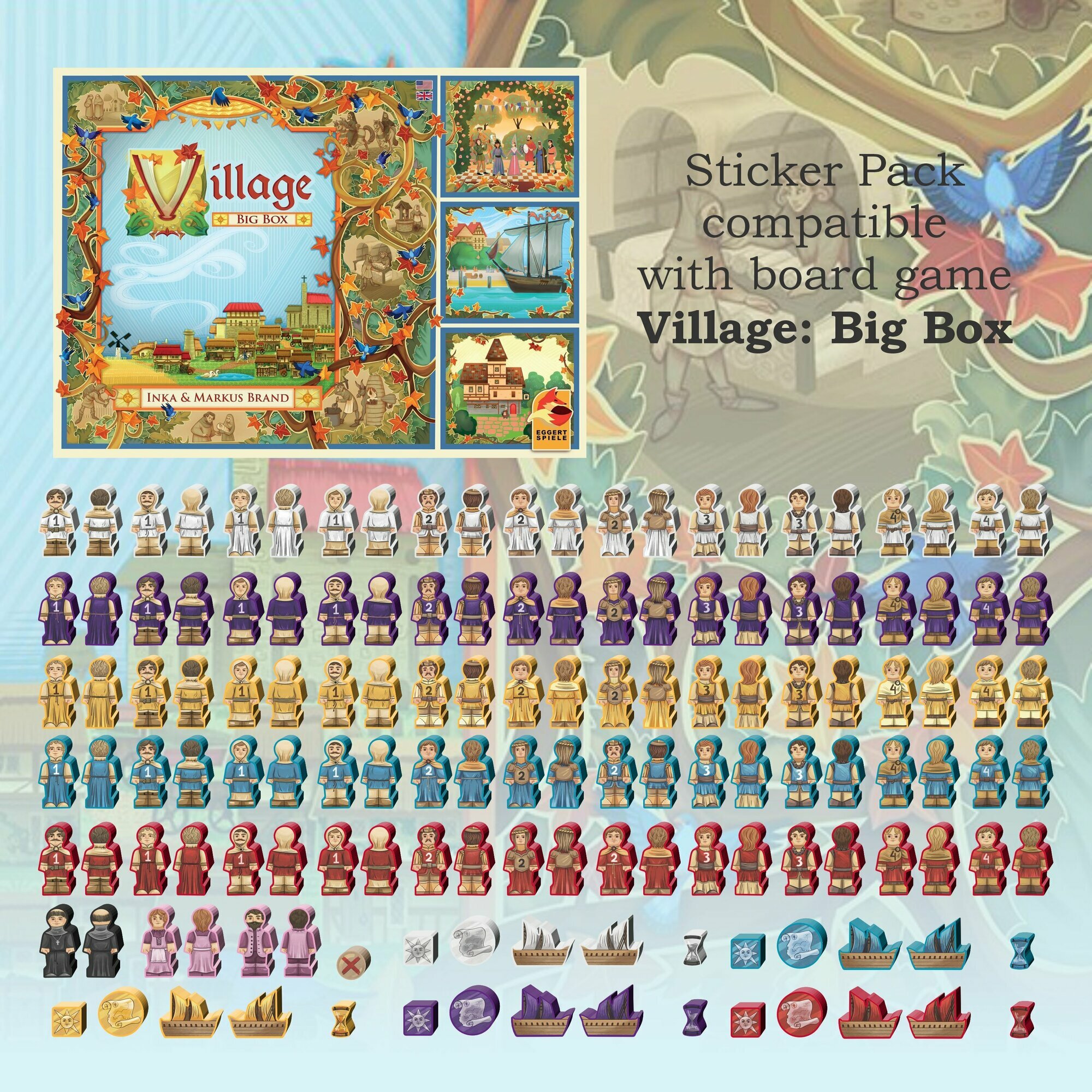 Стикерпак для настольной игры Village: Big Box (Летопись)