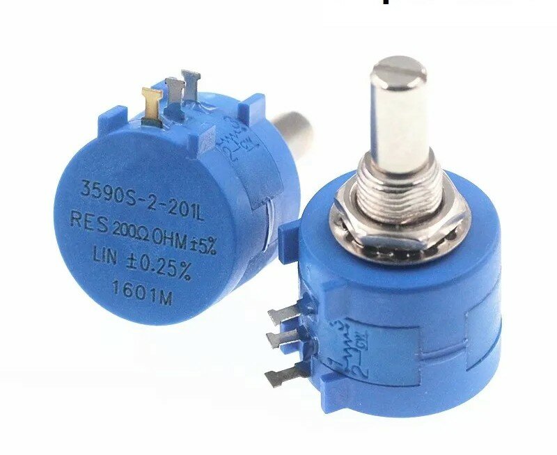 Резистор переменный прецизионный 3590S-2-104L, 100 kОм, многооборотный 2вт