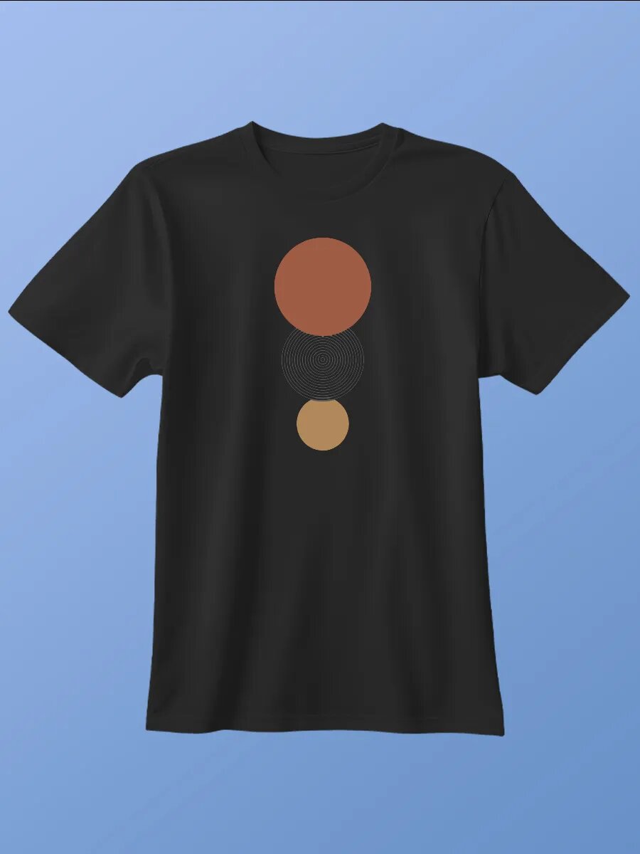Футболка с абстракцией круги