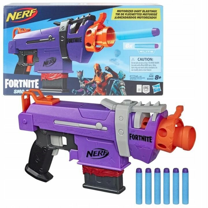 Hasbro Бластер Nerf Fortnite SMG Launcher для детей Нерф E8977