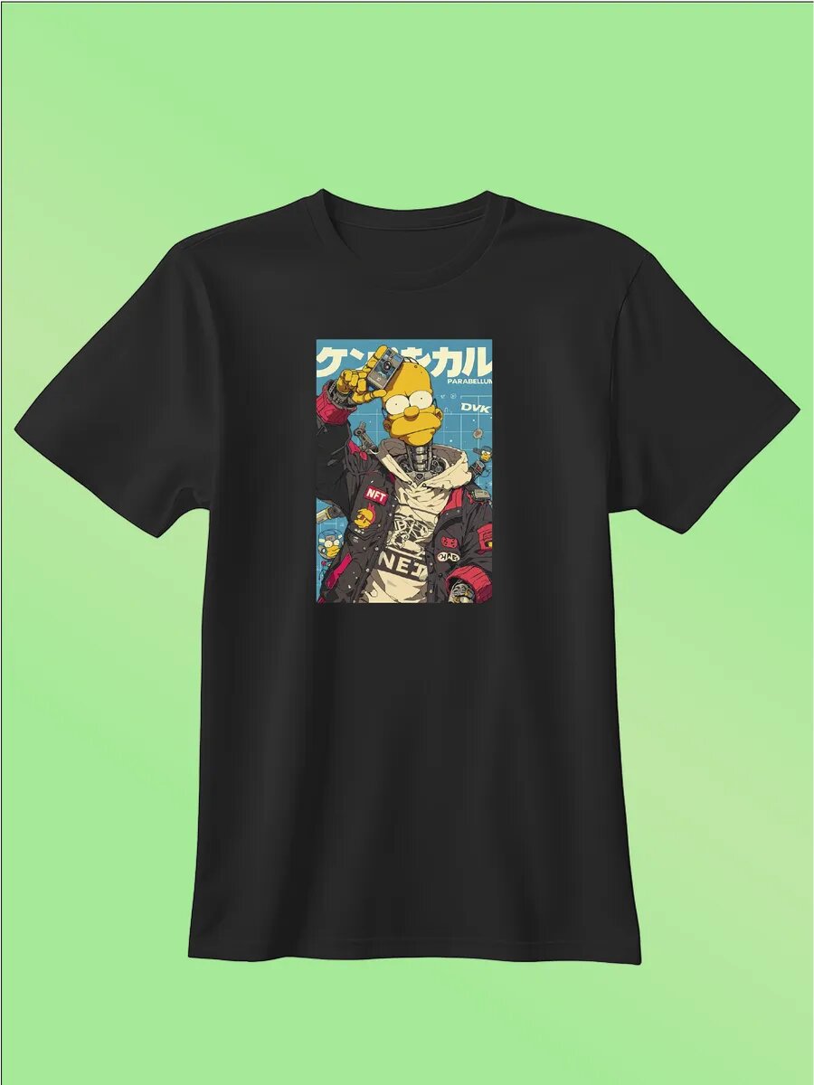 Футболка гомер симпсон киберпанк