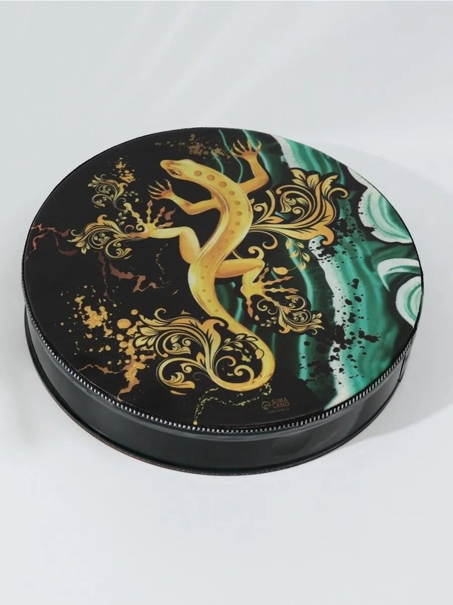 Шаманский бубен «Ящерица» с колотушкой 5х25х25 см