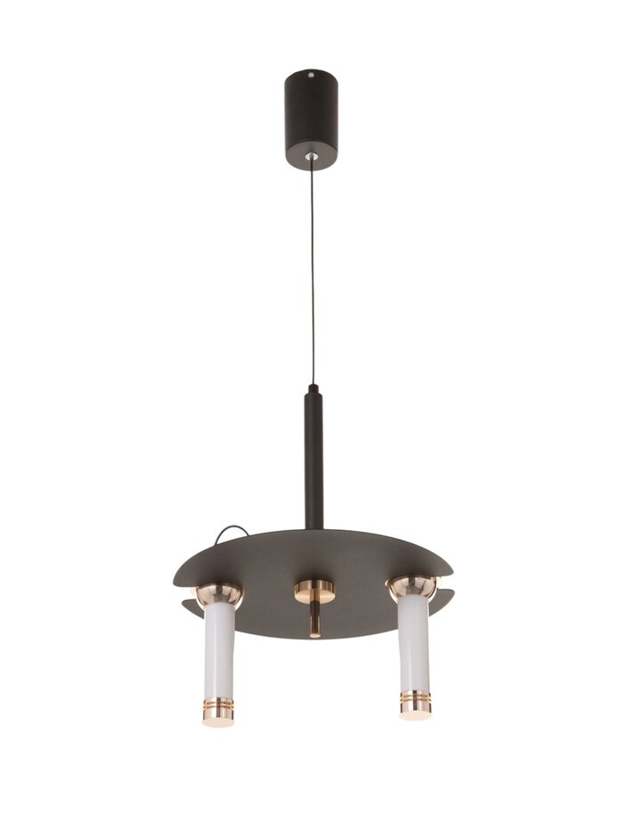 Светильник «Найт» 2×7 Вт LED 4000К черный/золото 24×24×38(+150)см