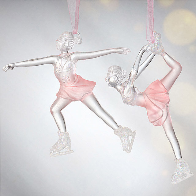 Набор елочных игрушек Альма и Алона - Фигуристки Полной Луны 12 см, 2 шт, подвеска, Forest Market (Форест Маркет), 200665C. PRB-набор