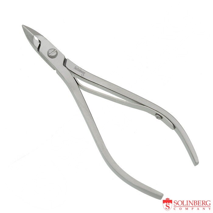 Кусачки маникюрные Solinberg 18912 "Comfort Line", матовые, двойная пружина, лезвия 6мм.