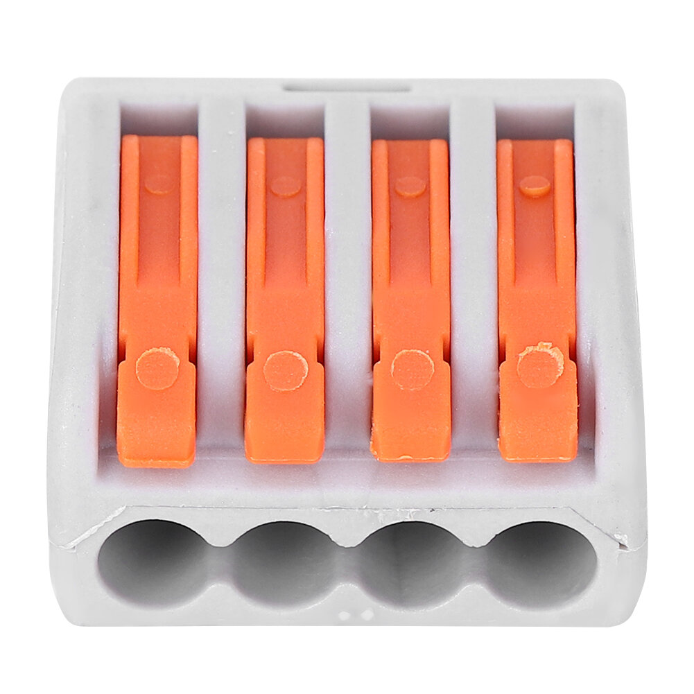 10pcs Контактные блоки для подключения проводов PCT-214 4-канальные для освещения электрические кабели быстрые соединения серого цвета 20A UL94 V-0 (V-2) PA из нейлона